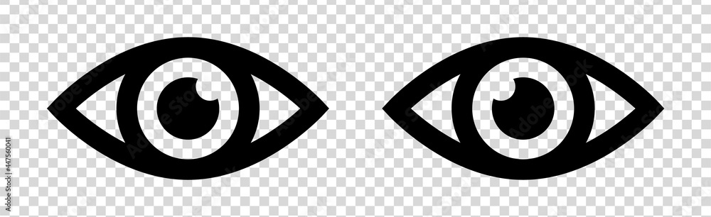 Eye icons. Pair of eyes icon illustration in flat style. Vector ...