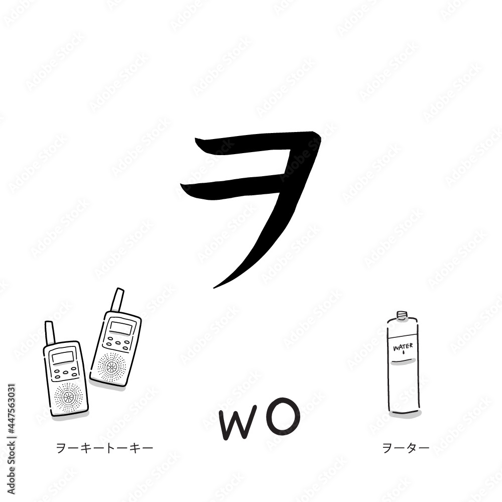 Japanese alphabets illustration Hand drawn sketch drawing. Japanese ...