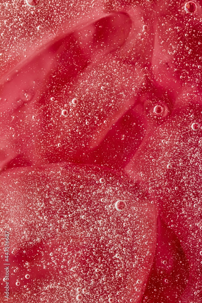 Abstract red liquid background, paint splash, swirl pattern and water ...