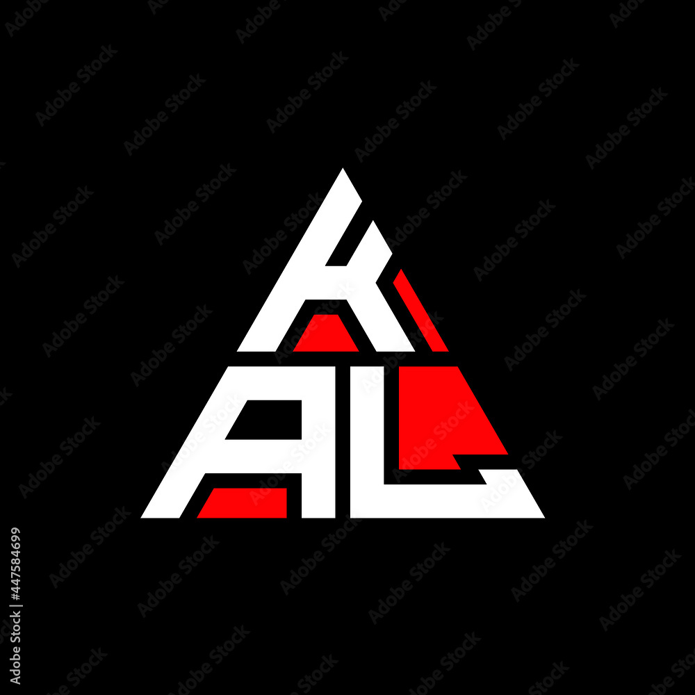 KAL triangle letter logo design with triangle shape. KAL triangle logo ...