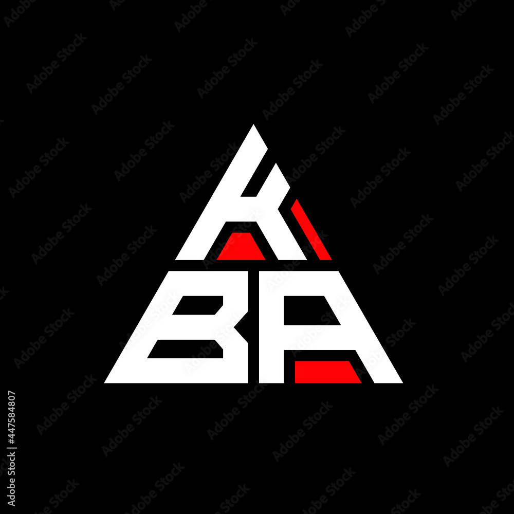 KBA triangle letter logo design with triangle shape. KBA triangle logo ...
