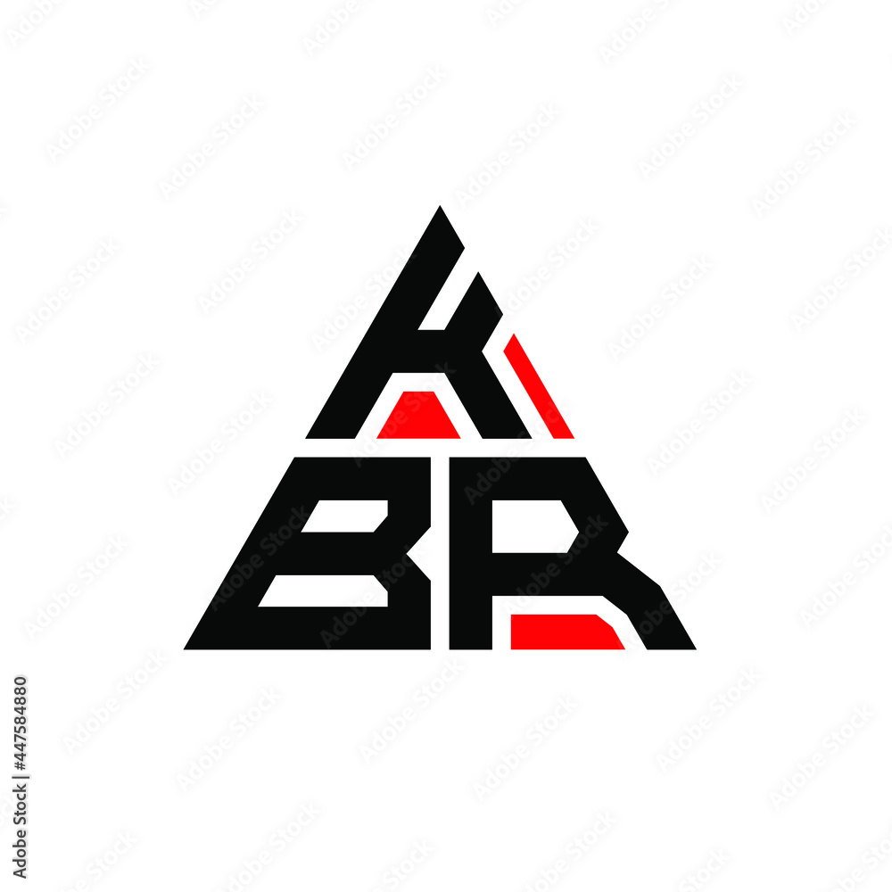 KBR triangle letter logo design with triangle shape. KBR triangle logo ...