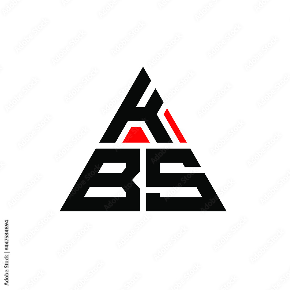 KBS triangle letter logo design with triangle shape. KBS triangle logo ...