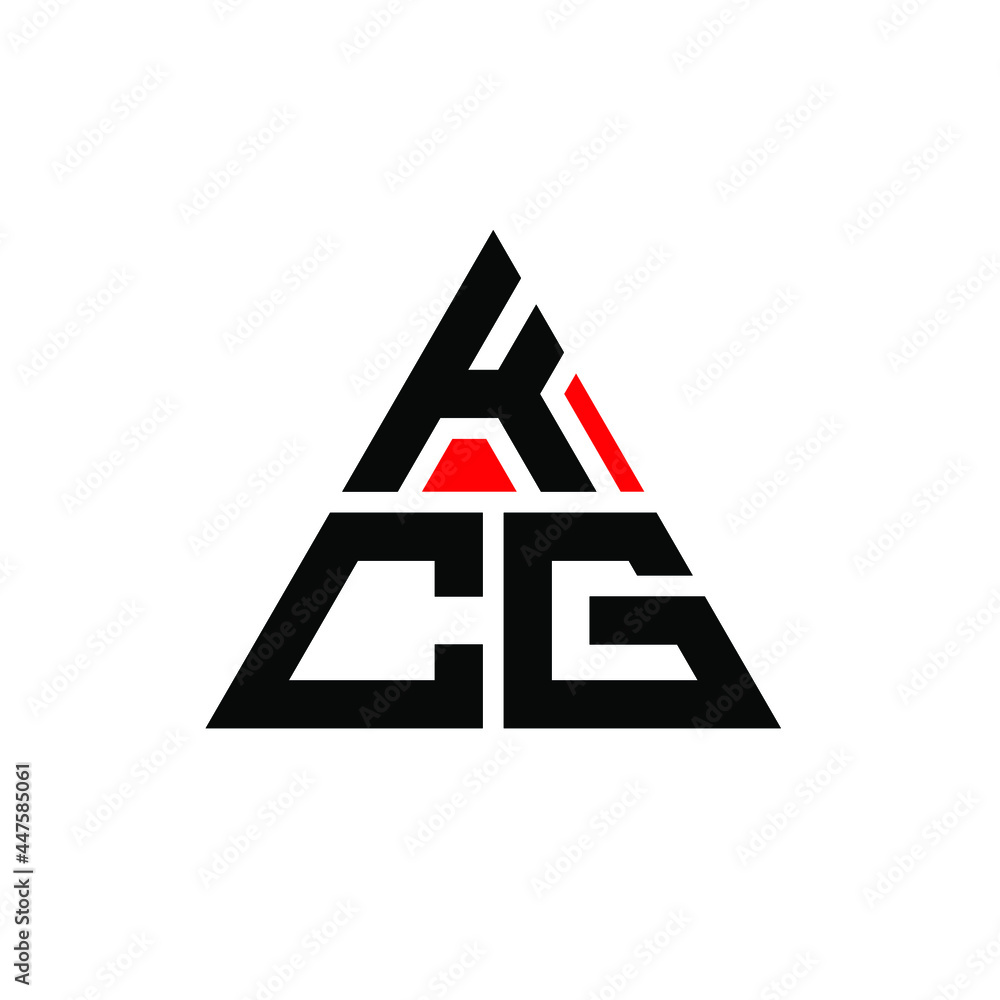 KCG triangle letter logo design with triangle shape. KCG triangle logo ...