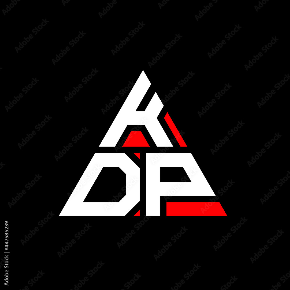KDP triangle letter logo design with triangle shape. KDP triangle logo ...