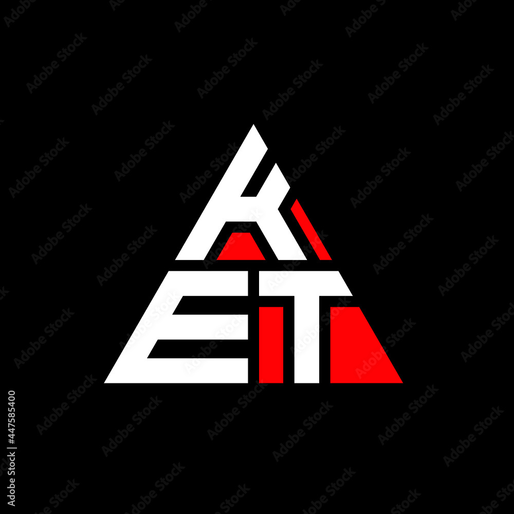 KET triangle letter logo design with triangle shape. KET triangle logo ...