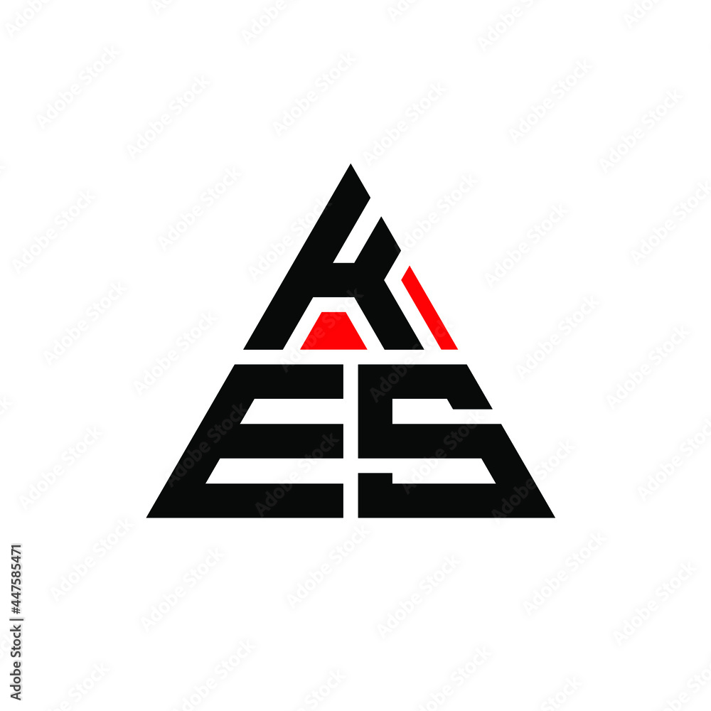 KES triangle letter logo design with triangle shape. KES triangle logo ...