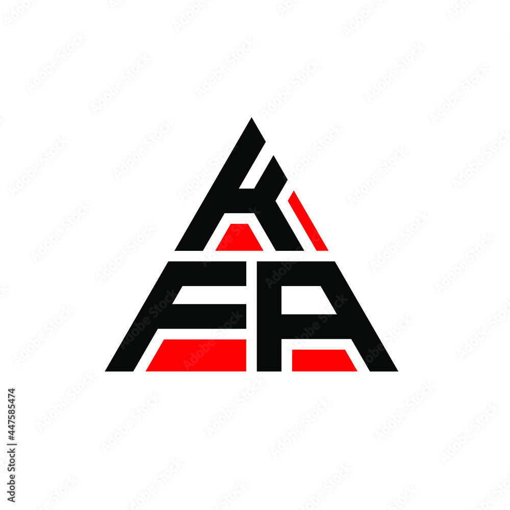 KFA triangle letter logo design with triangle shape. KFA triangle logo ...