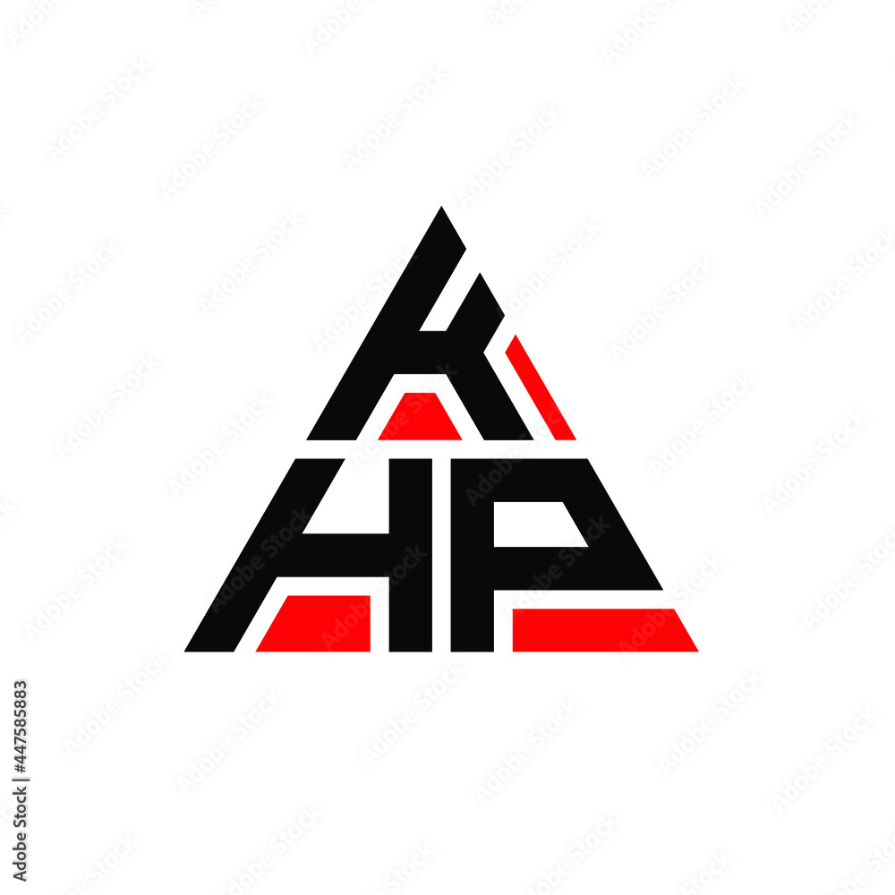 KHP triangle letter logo design with triangle shape. KHP triangle logo ...