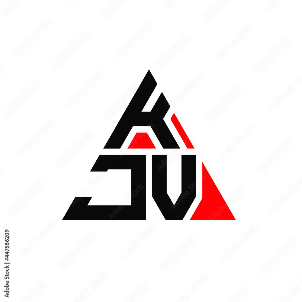 KJV triangle letter logo design with triangle shape. KJV triangle logo ...