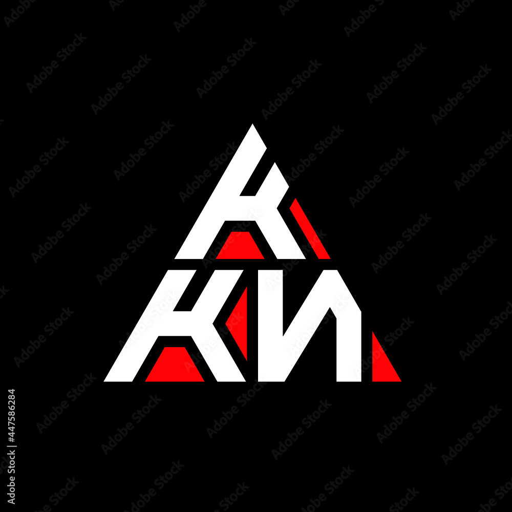 KKN triangle letter logo design with triangle shape. KKN triangle logo ...