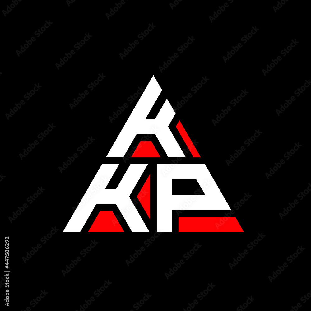 KKP triangle letter logo design with triangle shape. KKP triangle logo ...