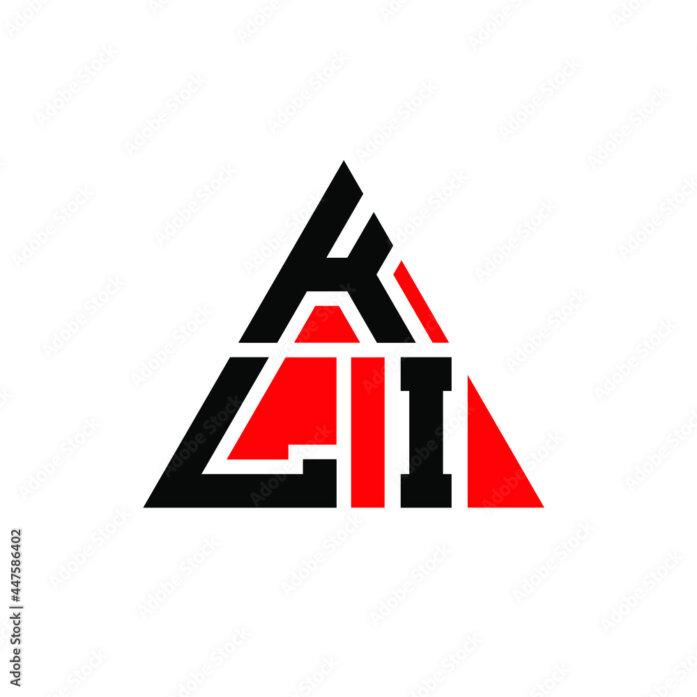 KLI triangle letter logo design with triangle shape. KLI triangle logo ...