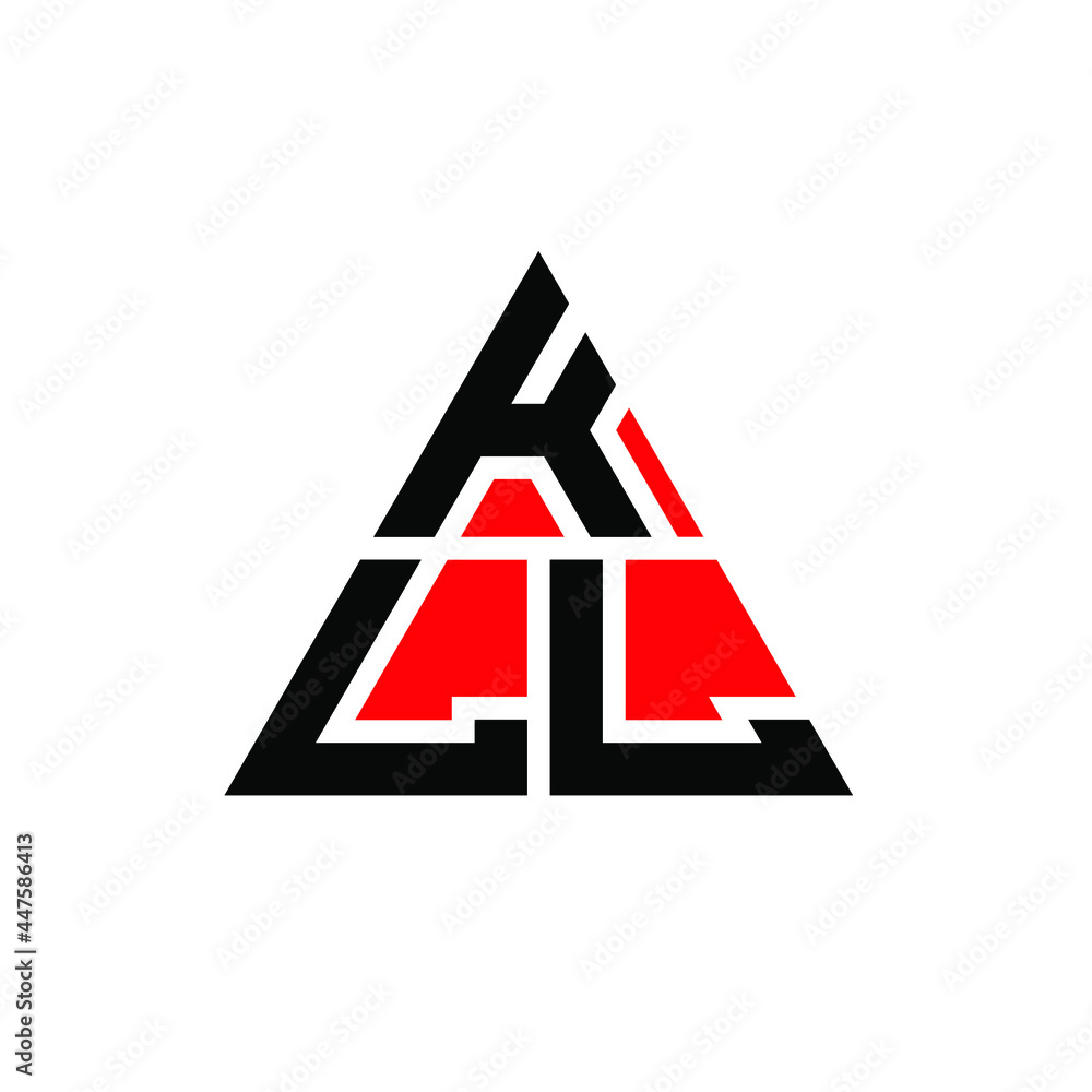 KLL triangle letter logo design with triangle shape. KLL triangle logo ...