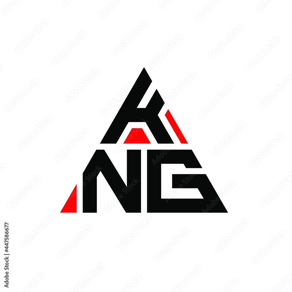 KNG triangle letter logo design with triangle shape. KNG triangle logo ...