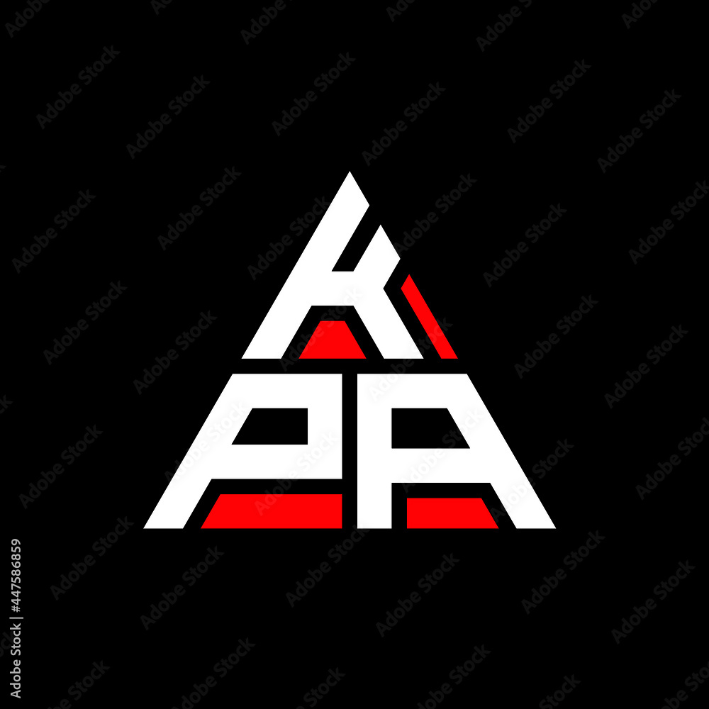 KPA triangle letter logo design with triangle shape. KPA triangle logo ...