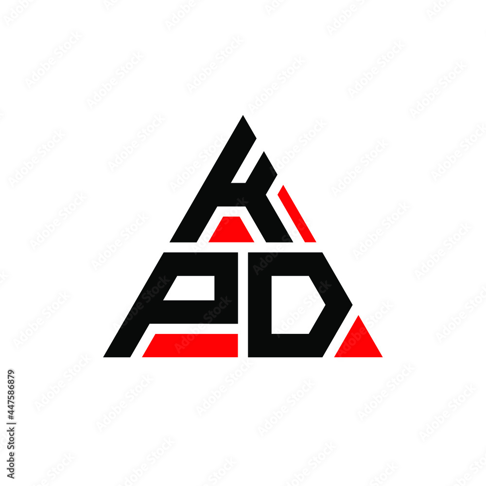 KPD triangle letter logo design with triangle shape. KPD triangle logo ...