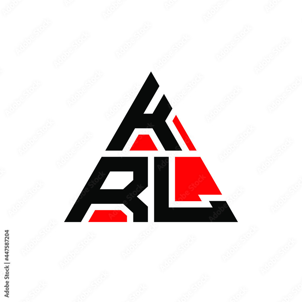 KRL triangle letter logo design with triangle shape. KRL triangle logo ...