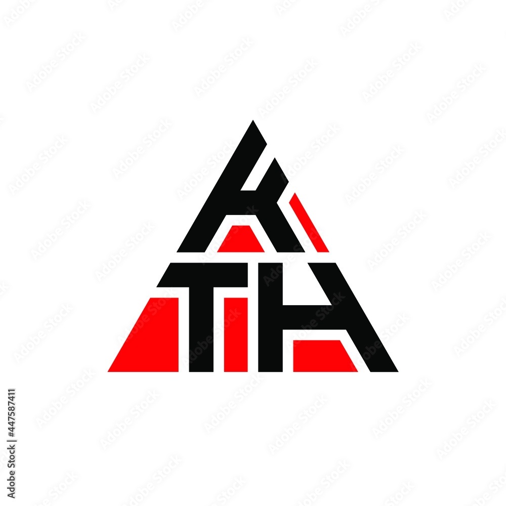 KTH triangle letter logo design with triangle shape. KTH triangle logo ...