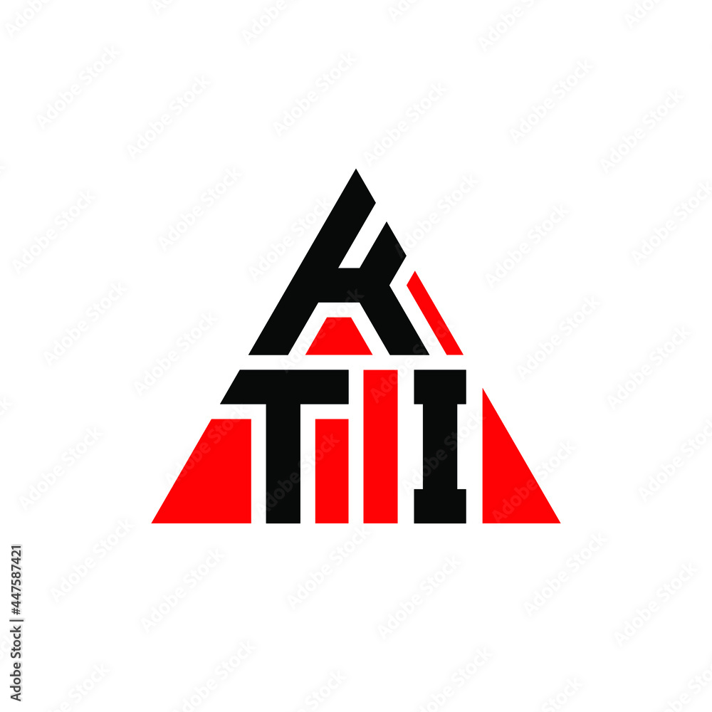 KTI triangle letter logo design with triangle shape. KTI triangle logo ...