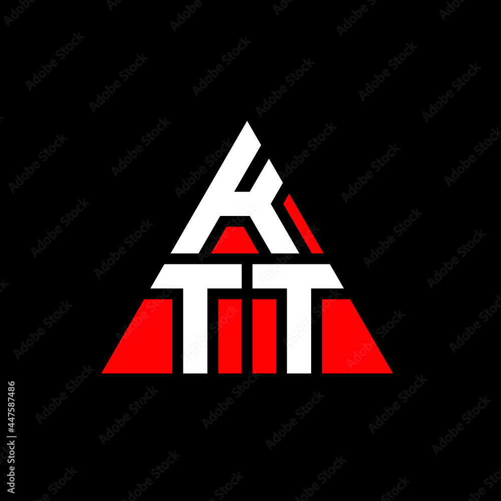 KTT triangle letter logo design with triangle shape. KTT triangle logo ...