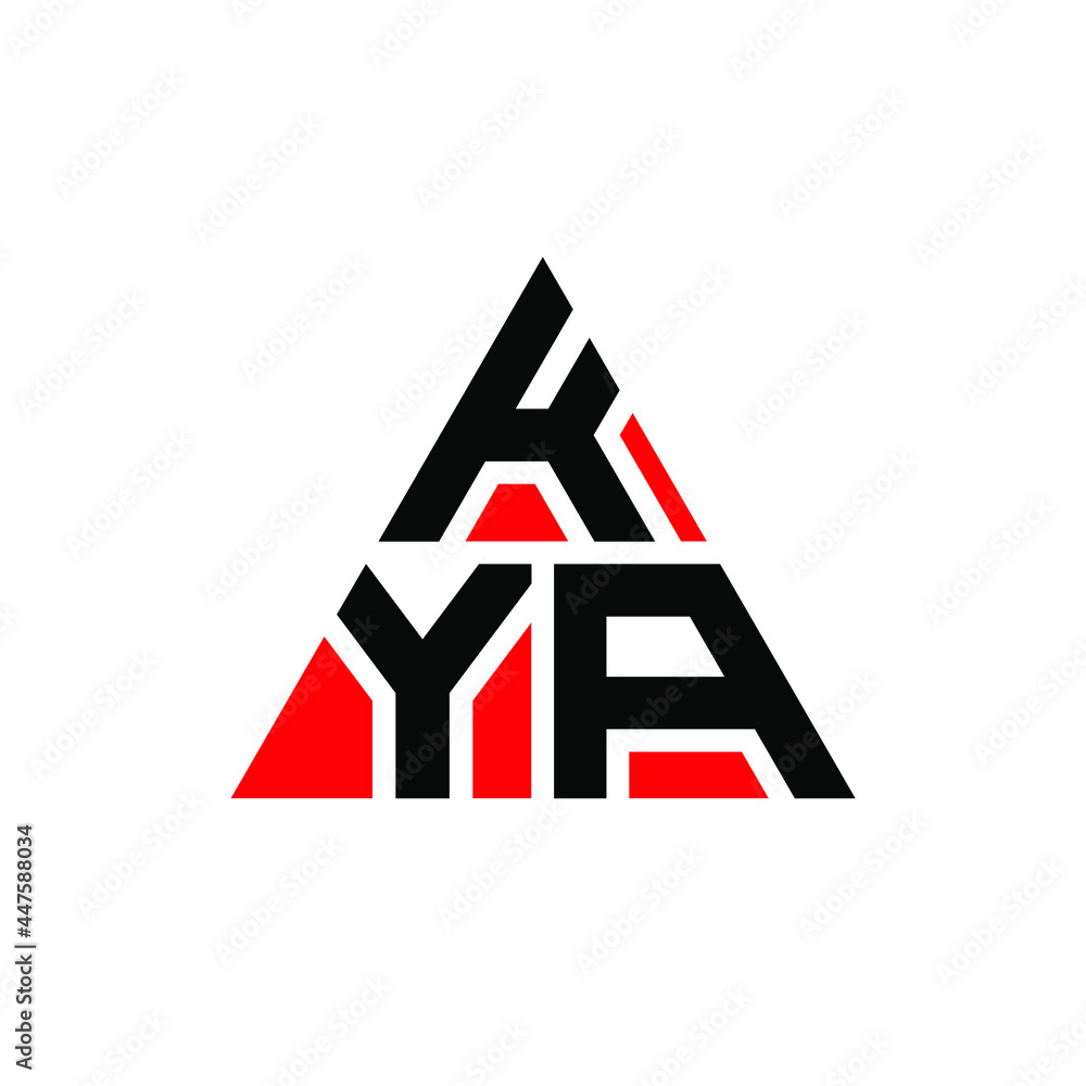 KYA triangle letter logo design with triangle shape. KYA triangle logo ...