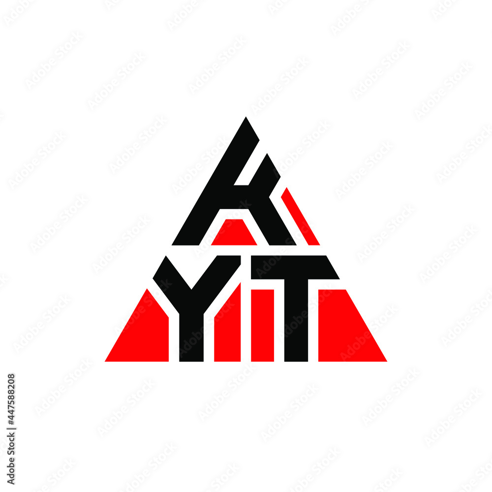KYT triangle letter logo design with triangle shape. KYT triangle logo ...