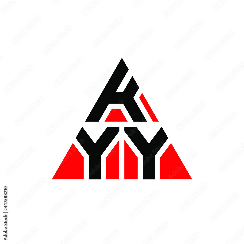Vetor de KYY triangle letter logo design with triangle shape. KYY ...