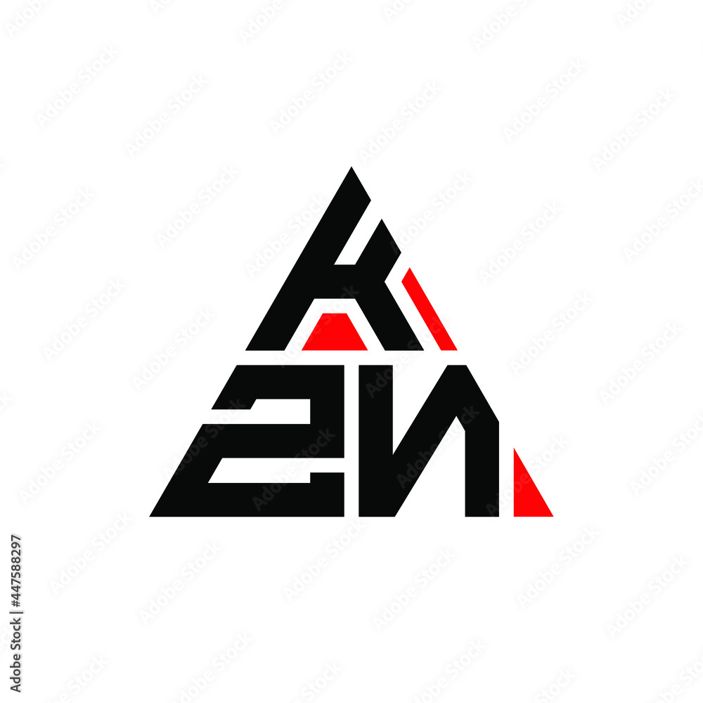 KZN triangle letter logo design with triangle shape. KZN triangle logo ...