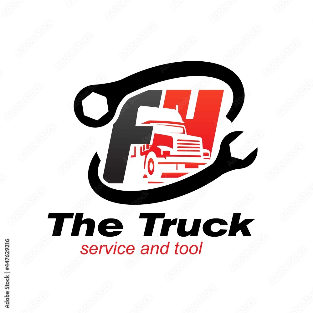 mechanic truck logo designs simple for transportation and automotive ...