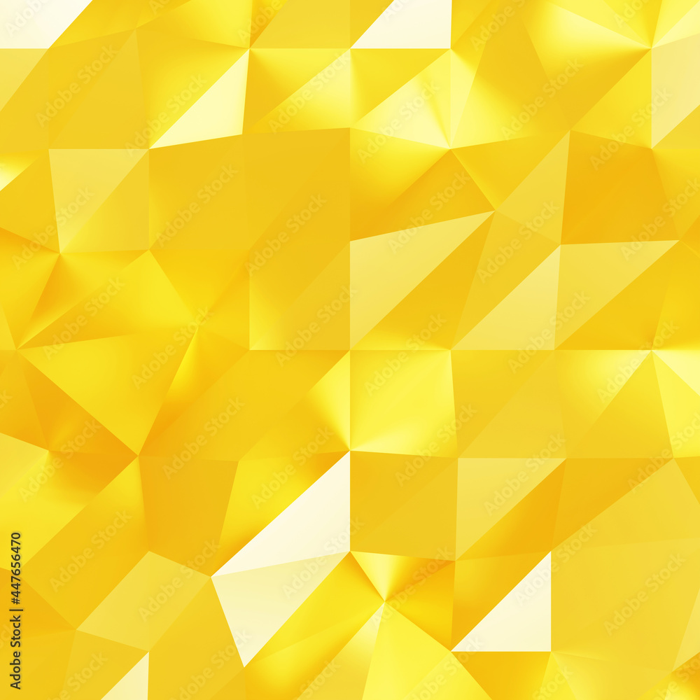 Gold polygon background 3d rendering, 3d illustration. Abstract ...