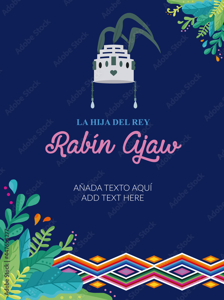 Vetor de Rabín Ajaw/Rabín Ajau: Festival Folklorico Nacional de Coban ...