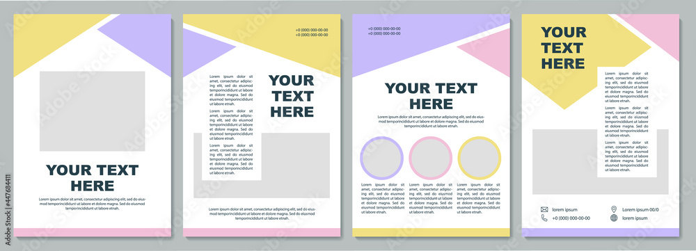 Business introduction brochure template. Flyer, booklet, leaflet print ...