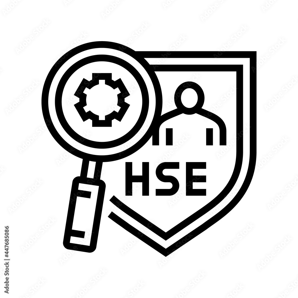 Vetor de health safety environment line icon vector. health safety ...