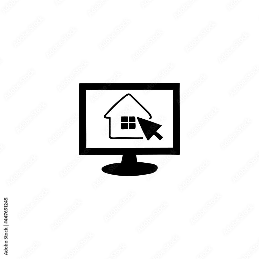Architecture computer software icon in solid black flat shape glyph ...