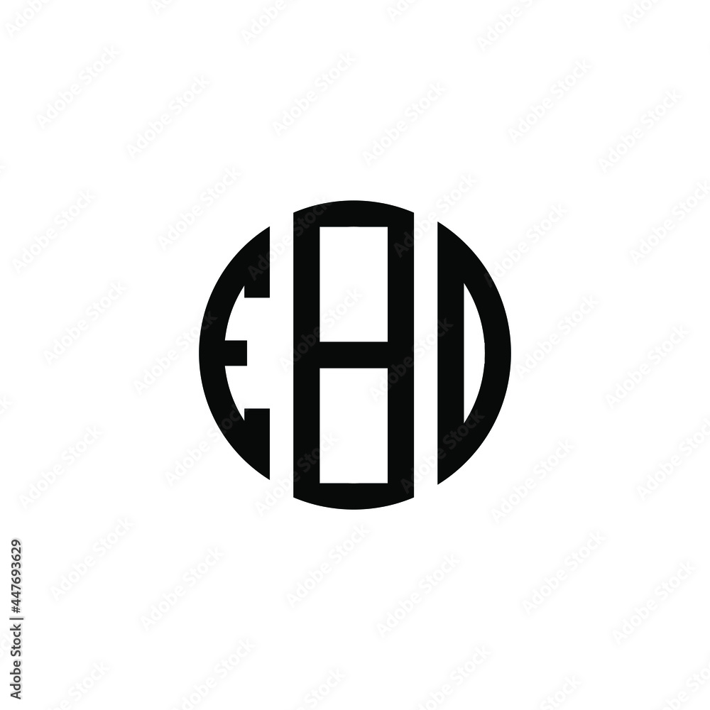 EBD letter logo design. EBD letter in circle shape. EBD Creative three ...
