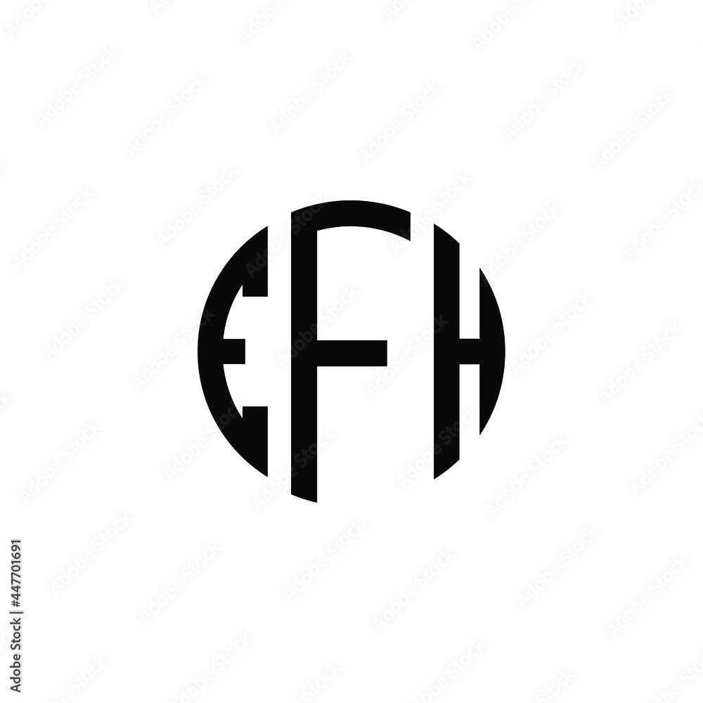 EFH letter logo design. EFH letter in circle shape. EFH Creative three ... EFH letter logo design. EFH letter in circle shape. EFH Creative three ...