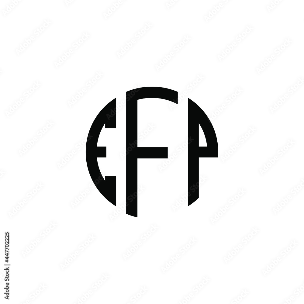 EFP letter logo design. EFP letter in circle shape. EFP Creative three ...