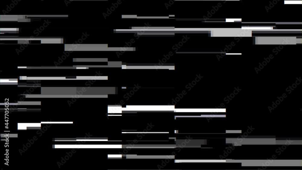 A flickering, analog TV signal with bad interference, static bar Loop ...