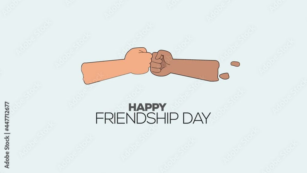 Happy friendship day animated 4k wishing video. 2d animation footage ...