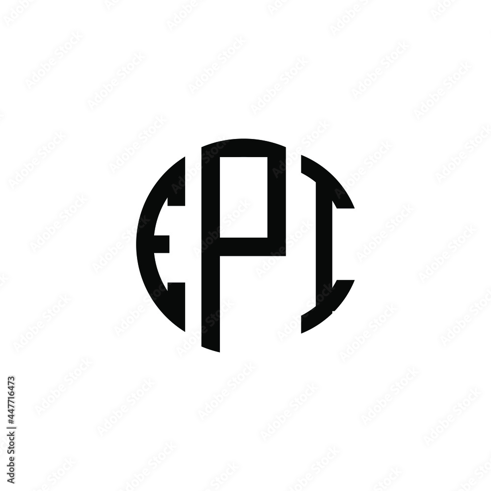 EPI letter logo design. EPI letter in circle shape. EPI Creative three ...