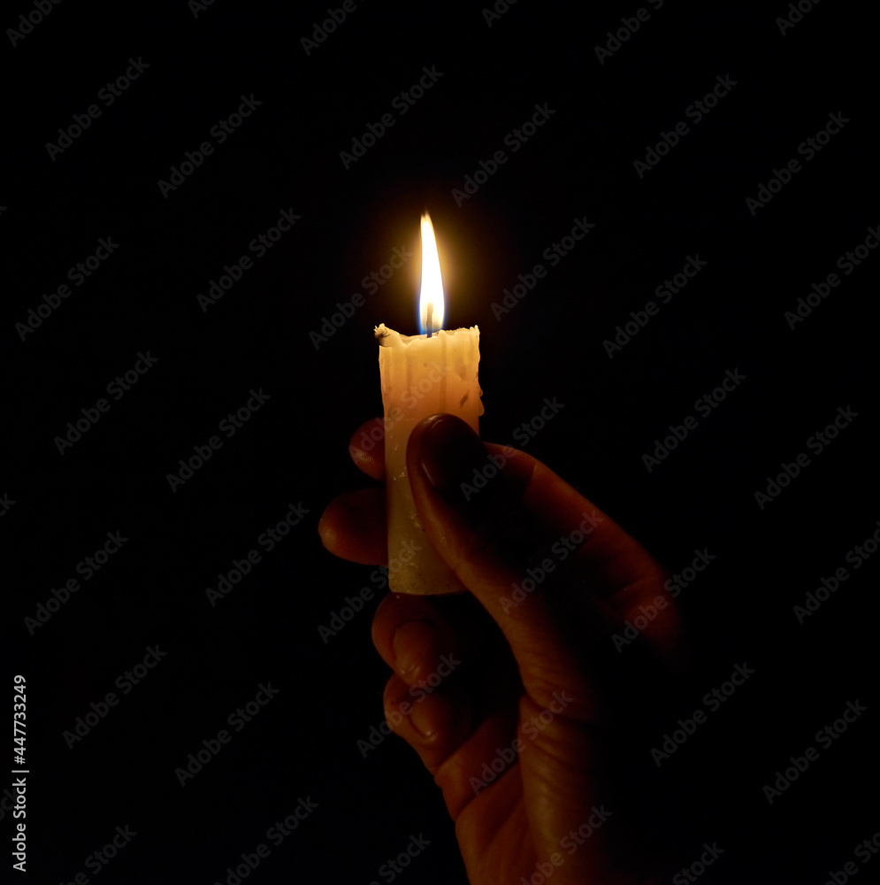Dark Room With Candle Light
