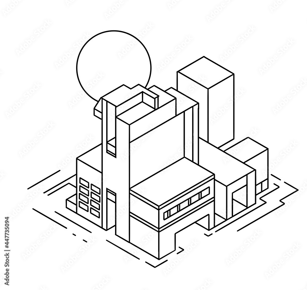 Isometric View Of Building