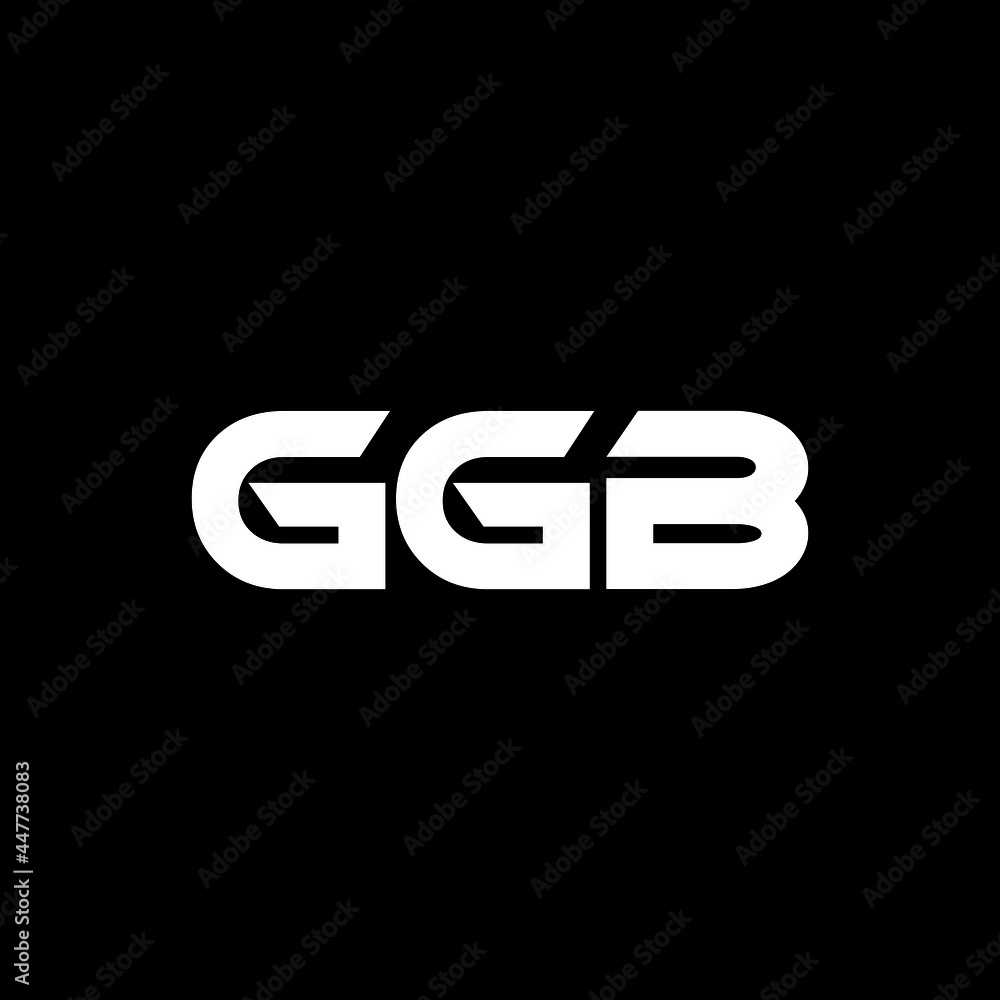 GGB letter logo design with black background in illustrator, vector ...