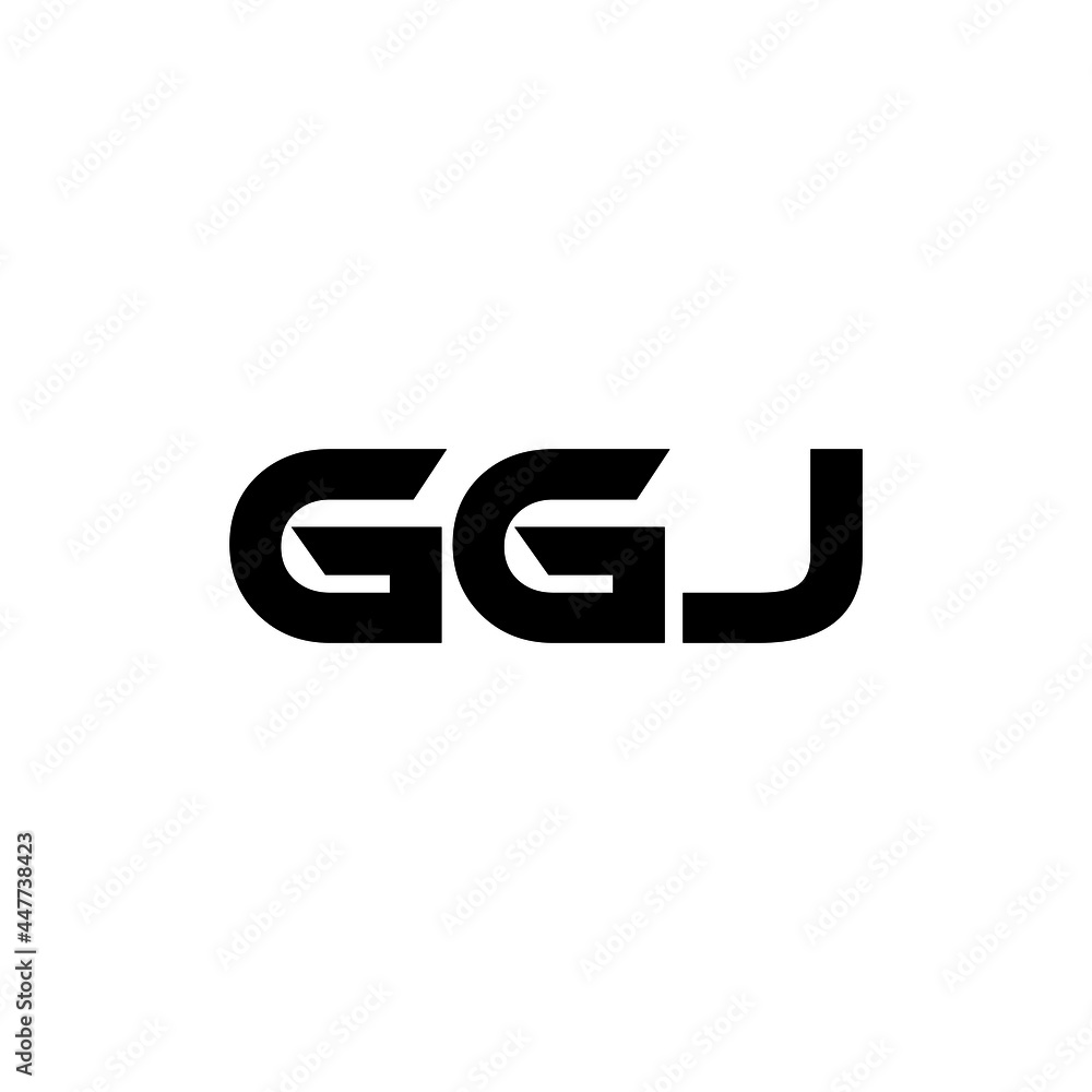 Vecteur Stock GGJ letter logo design with white background in ...