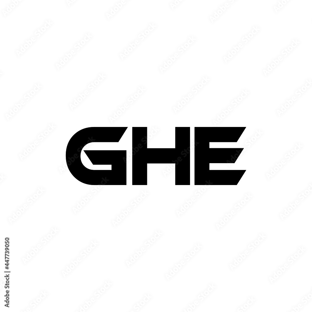 GHE letter logo design with white background in illustrator, vector ...