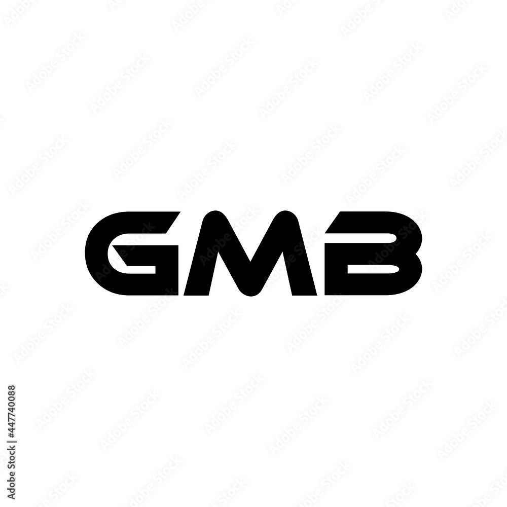 GMB letter logo design with white background in illustrator, vector ...