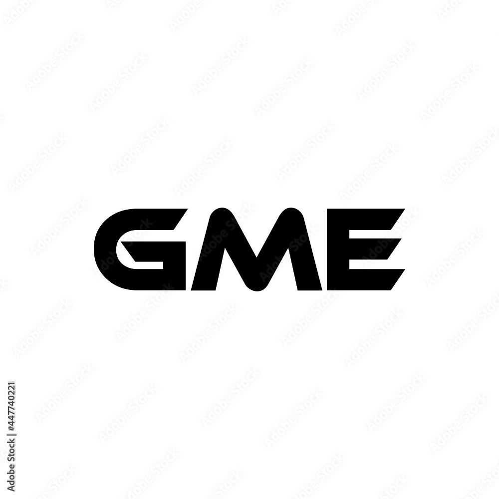 GME letter logo design with white background in illustrator, vector ...