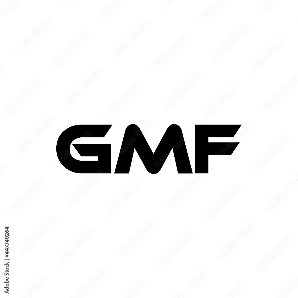 GMF letter logo design with white background in illustrator, vector ...