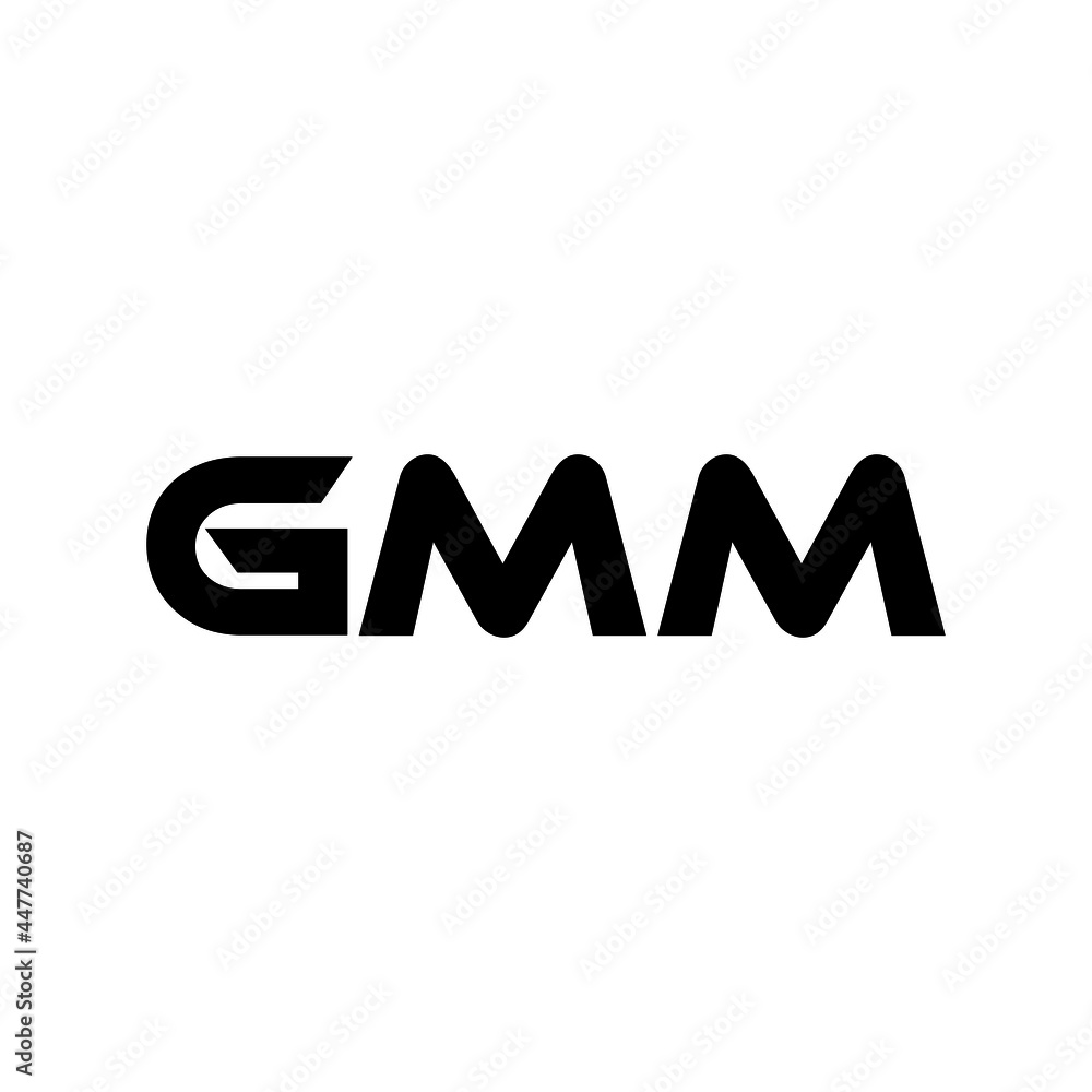Vecteur Stock GMM letter logo design with white background in ...